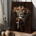 Jesus Sym.Bol Warrior Drawing Black Lion Beautiful Cross Painting ...
