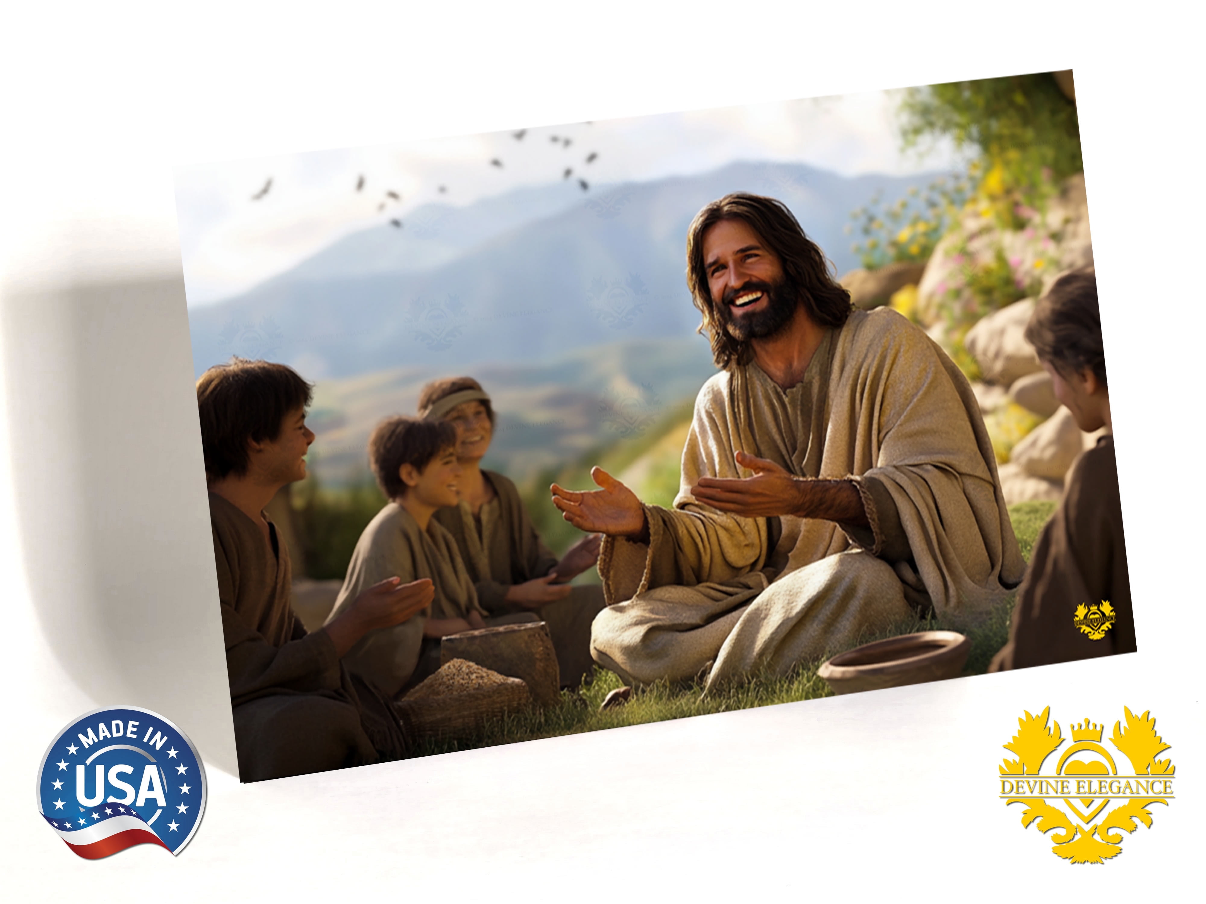 Jesus Teaching Children (24"x36" Metal) - Walmart.com