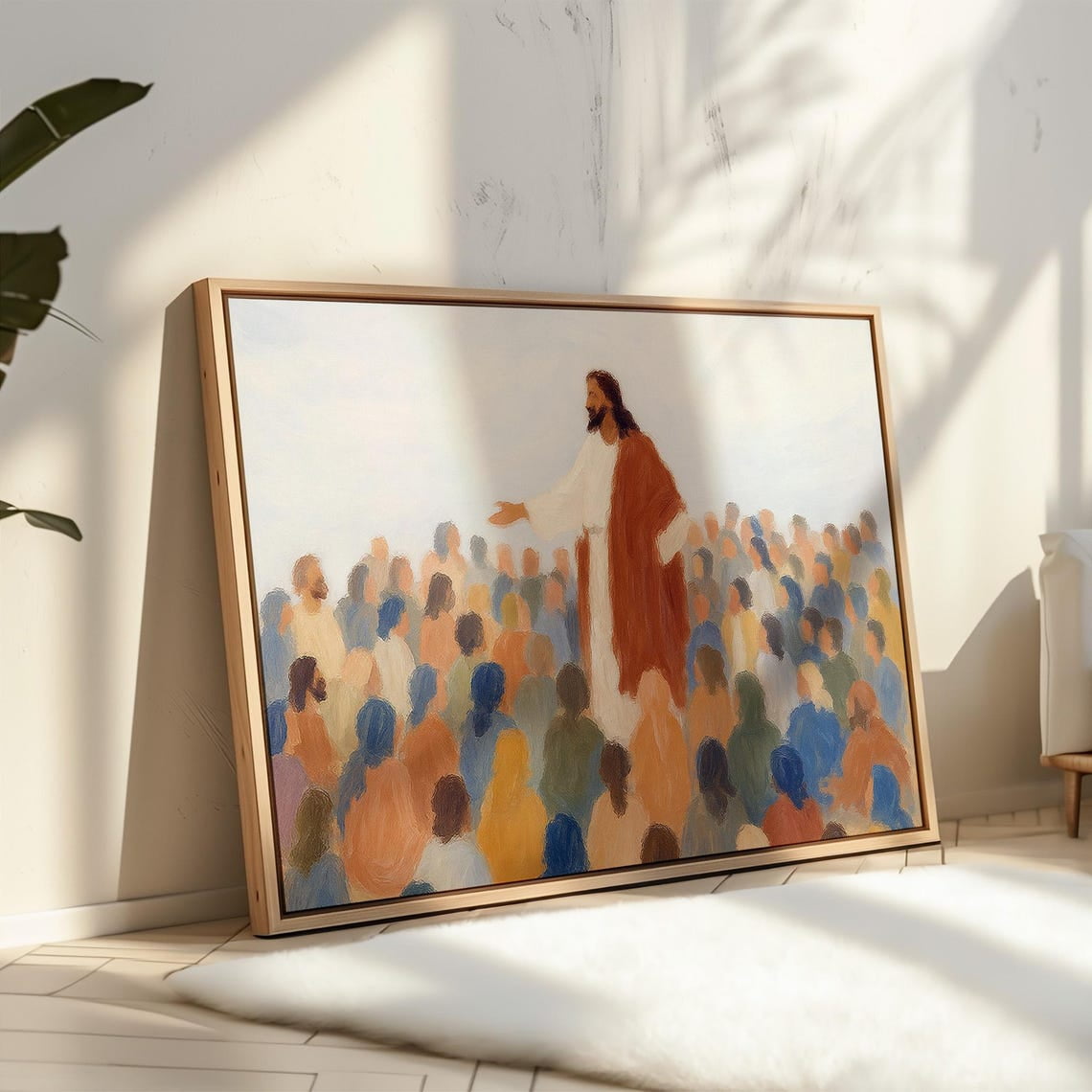 Jesus Teaching The Multitude Wall Art, Faith-Based Christian Print ...