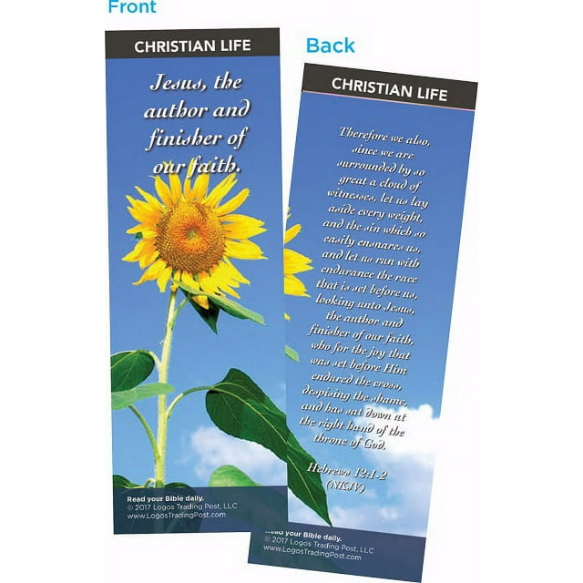 Jesus, The Author And Finisher Of Our Faith Bookmarks, Pack Of 25 ...