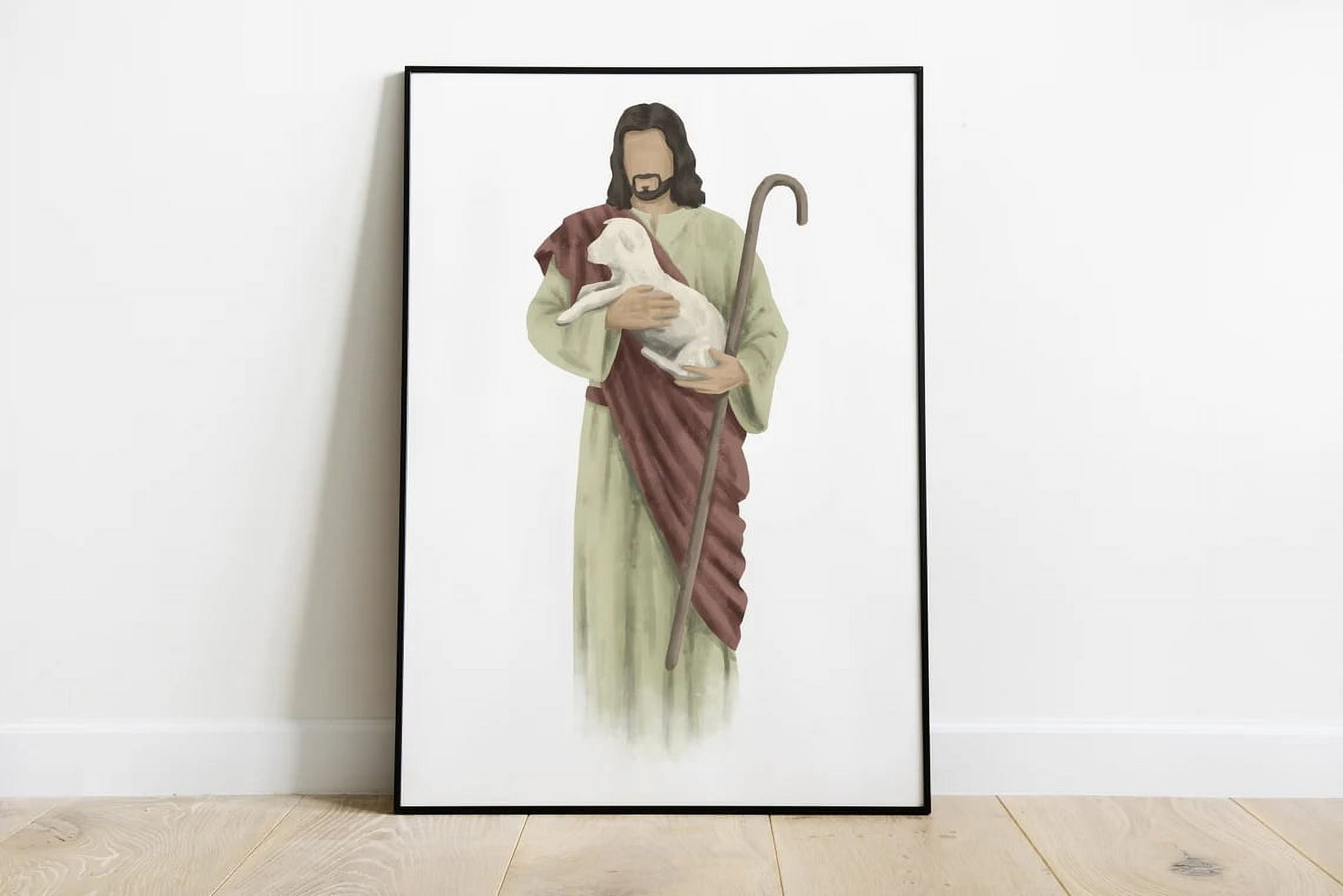 Jesus The Good Shepherd - Watercolor Christ Wall Decor - Religious Art ...