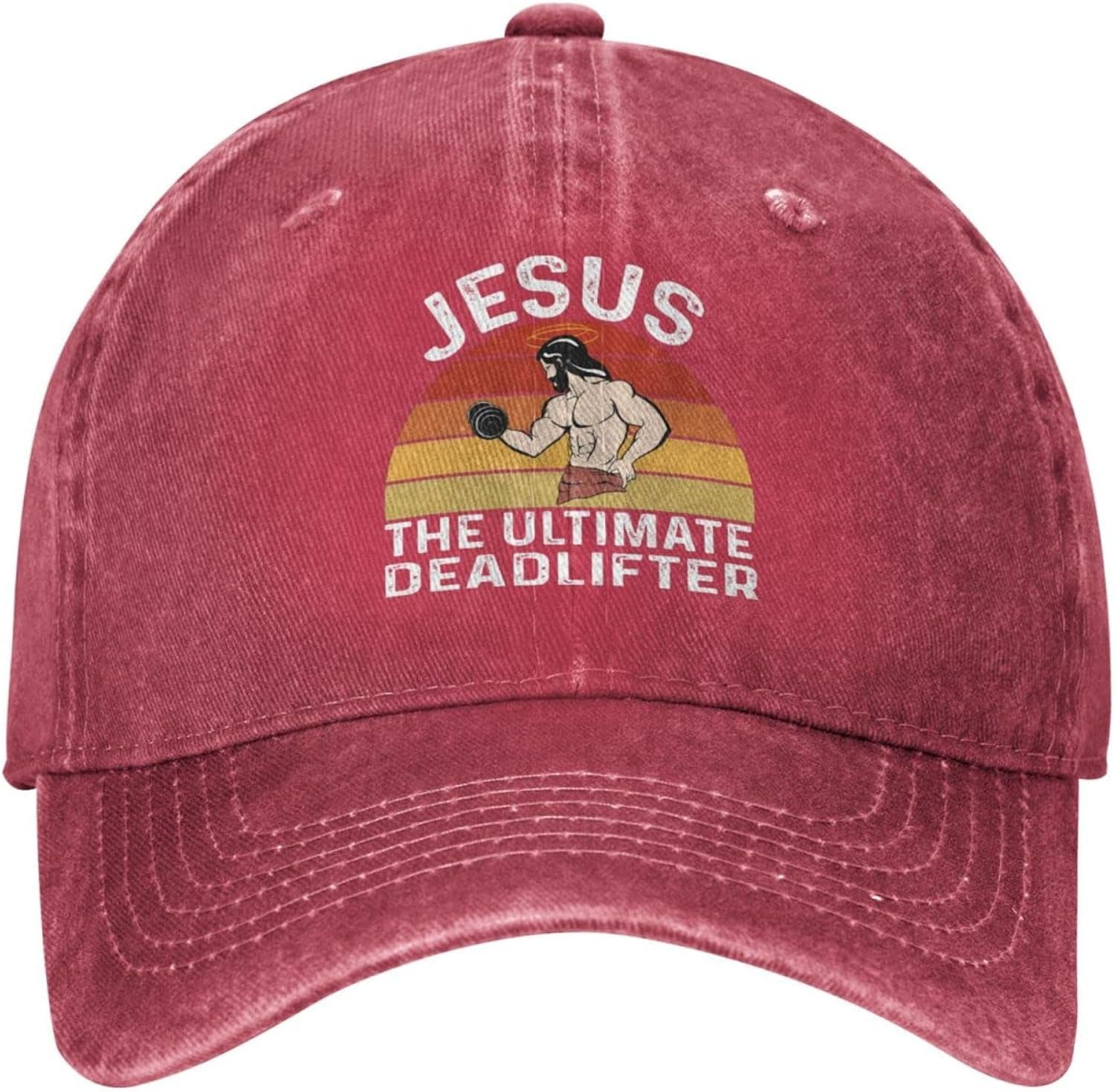 Jesus The Ultimate Deadlifter Hat Men Baseball Cap Graphic Cap ...