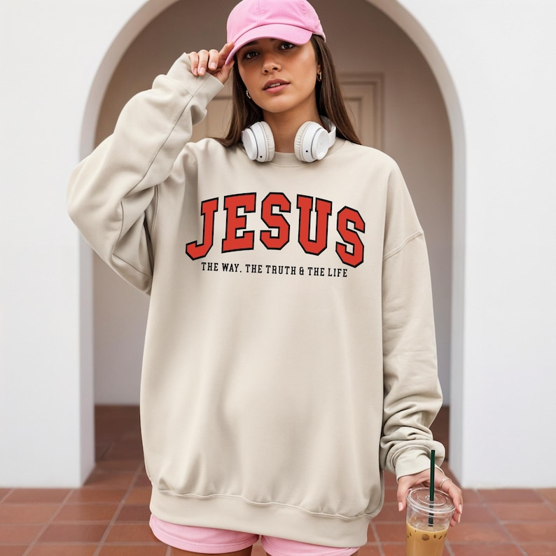 Jesus, The Way The Truth The Life, Christian Varsity Football Jersey ...