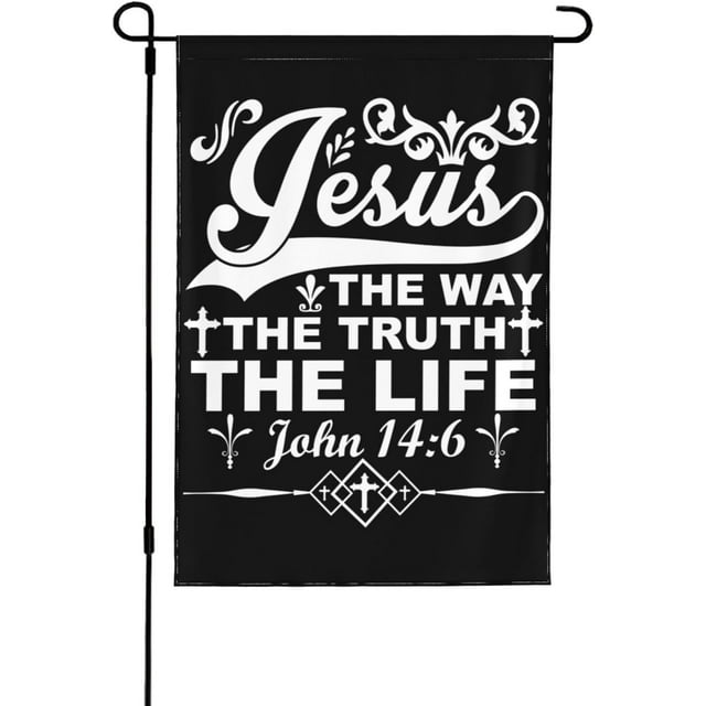 Jesus The Way Truth And The Life Garden Flag Double Sided Christian ...