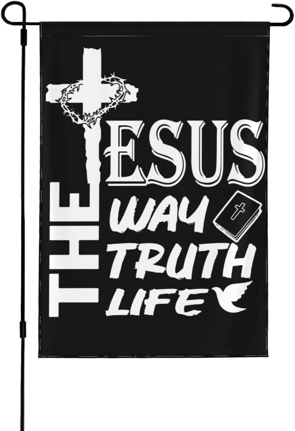 Jesus The Way Truth And The Life Garden Flag Double Sided Christian ...