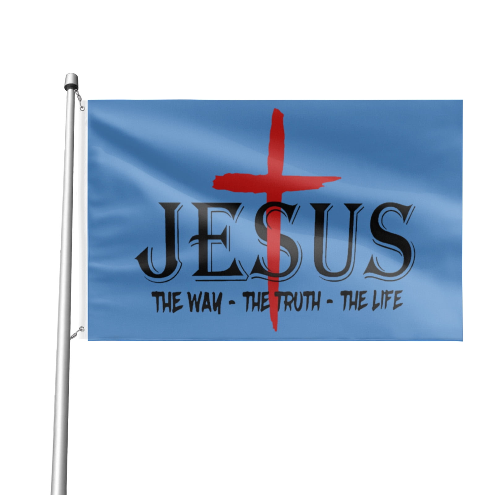 Jesus The Way Truth Life Flag – Premium Christian Outdoor Flag ...