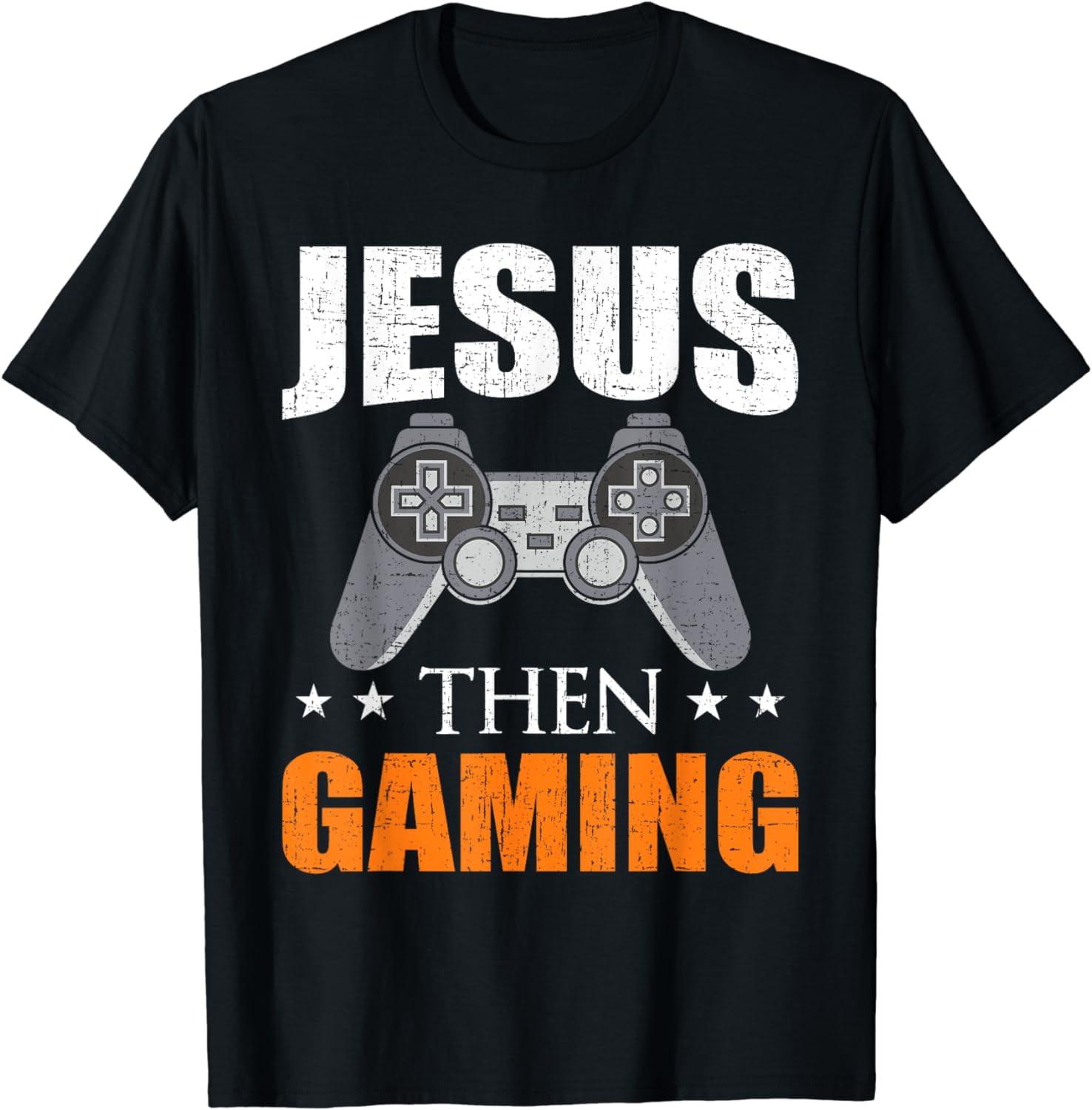 Jesus Then Gaming Christian Video Gamer Cotton T-Shirt - Walmart.com