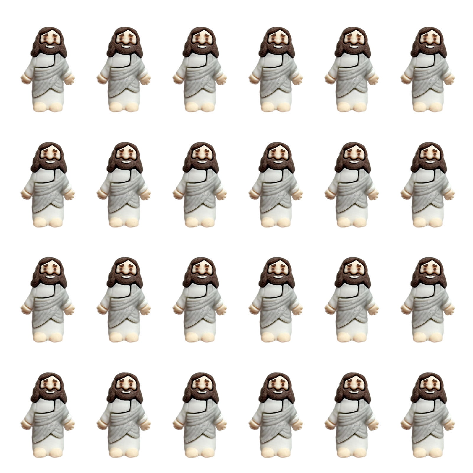 Jesus Toys,24 Pcs Mini Jesus Figurines,Cute Little Jesus Figures,Mini ...