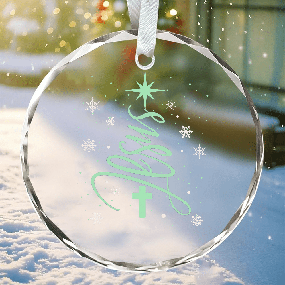Jesus Tree Christian Faith Snowflakes Cross Ornament, Home Decoration ...
