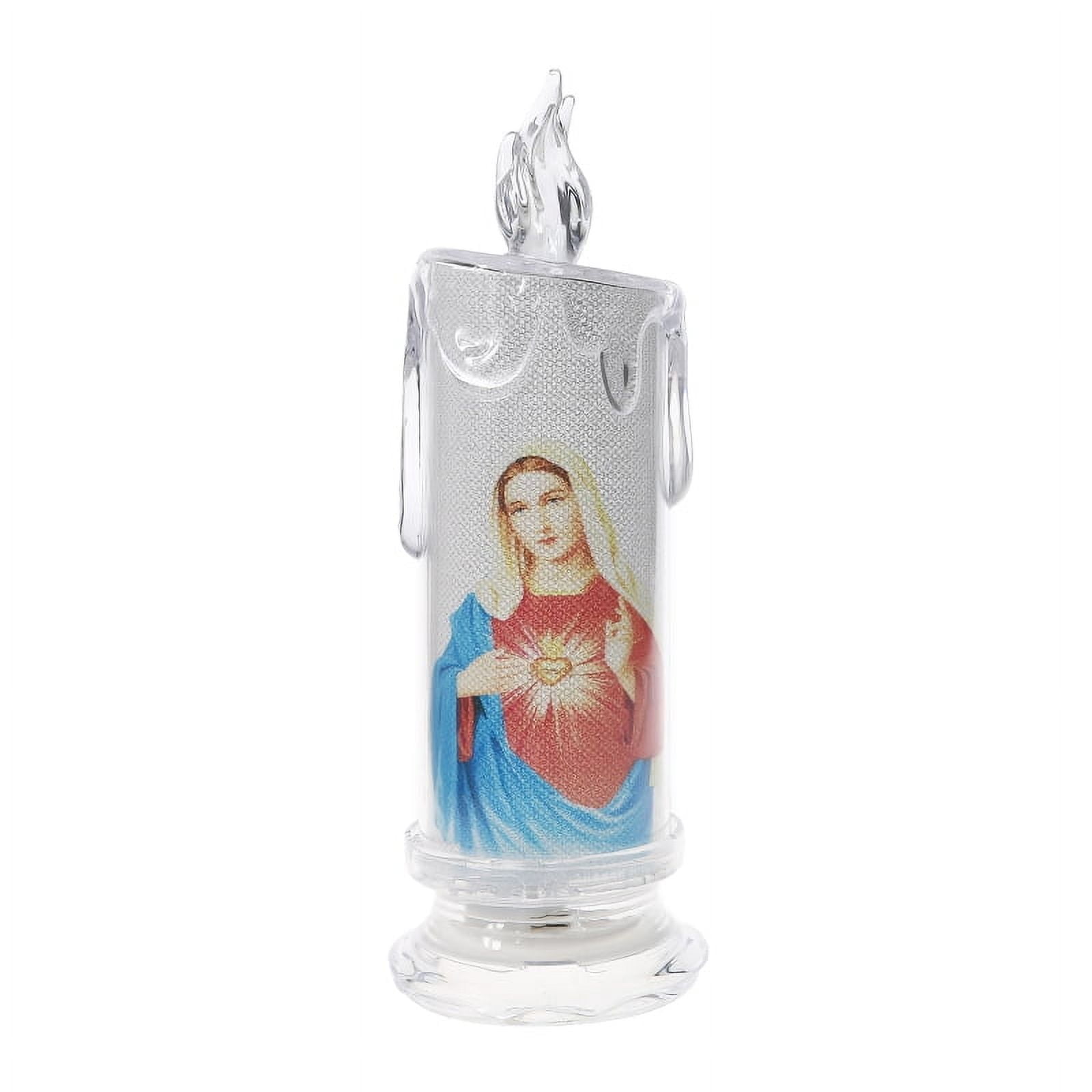 Jesus Virgin Christ Candle Lamp Romantic Tealight Electronic Flameless ...