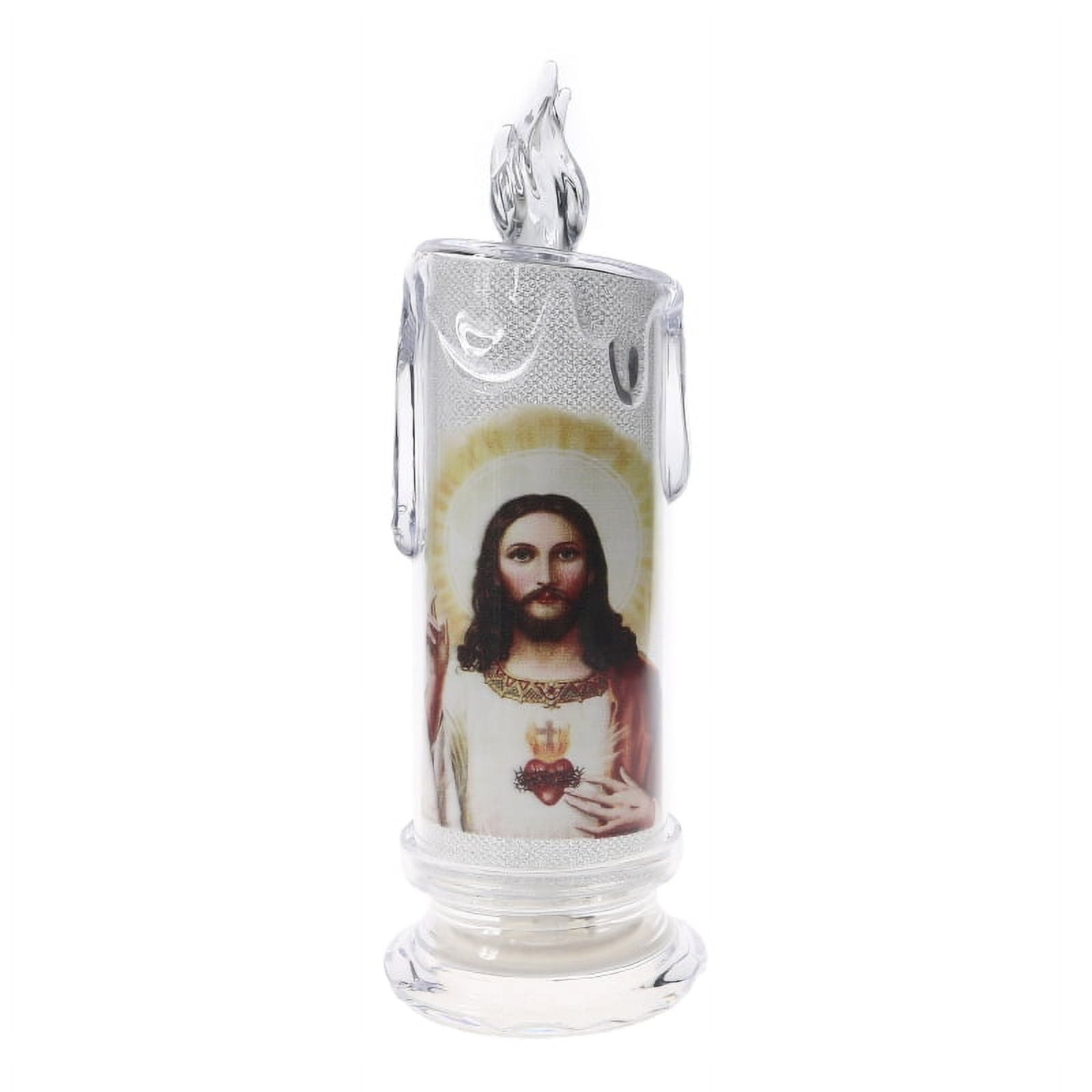 Jesus Virgin Christ Candle Lamp Romantic Tealight Electronic Flameless ...