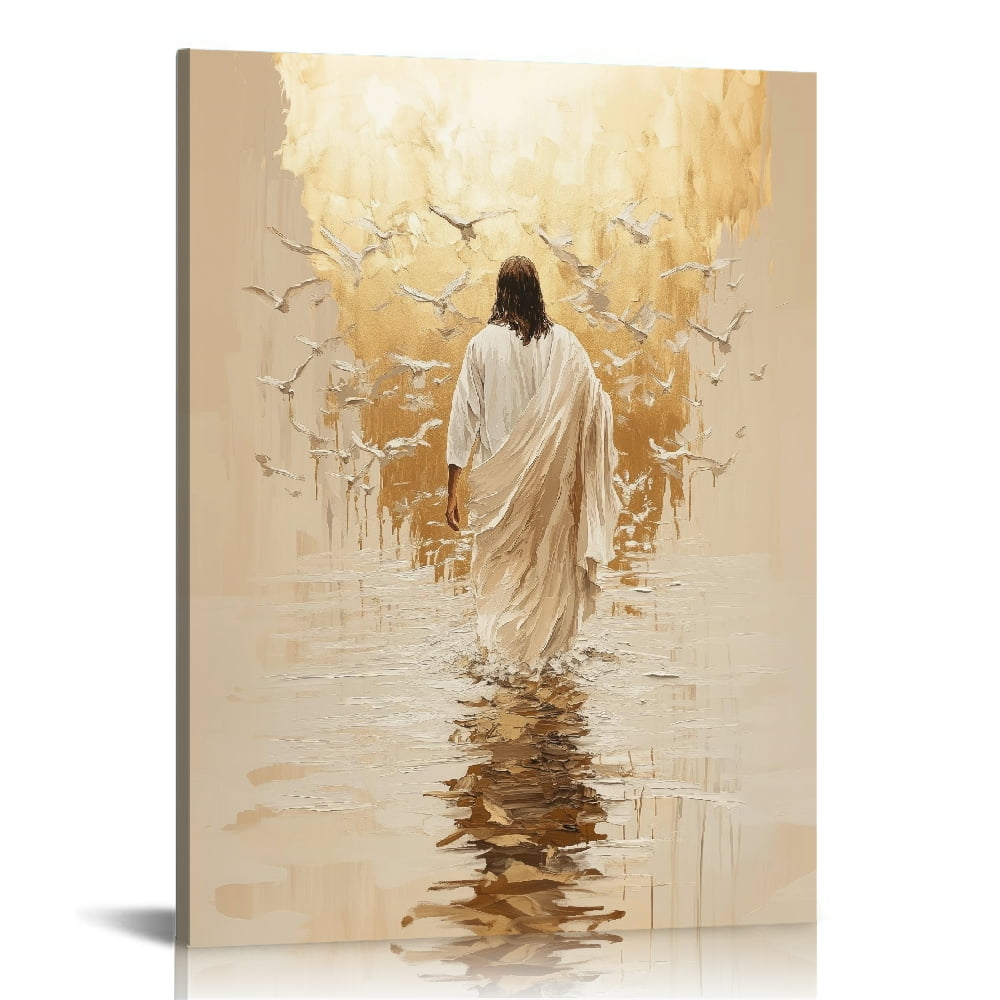 Jesus Walk on Water wall art decor Christian wall art, Jesus Canvas ...