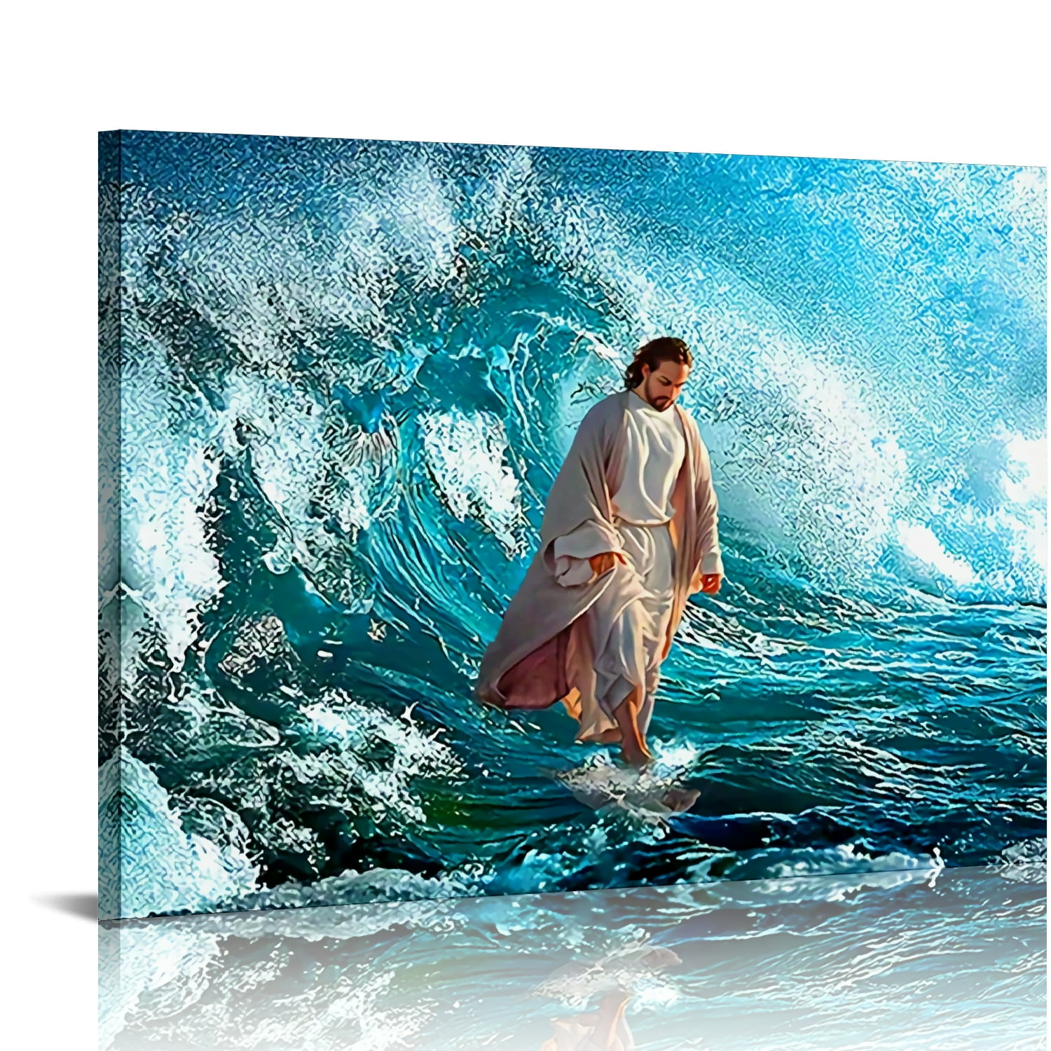 Jesus Walk on Water wall art decor Christian wall art, Jesus Canvas ...