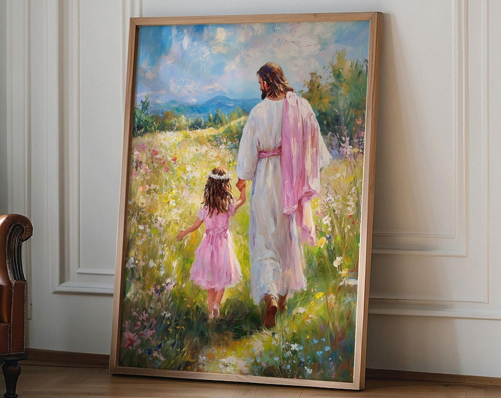 Jesus Walking with Girl, Jesus Art, LDS Art, Mormon Art, Catholic Art ...