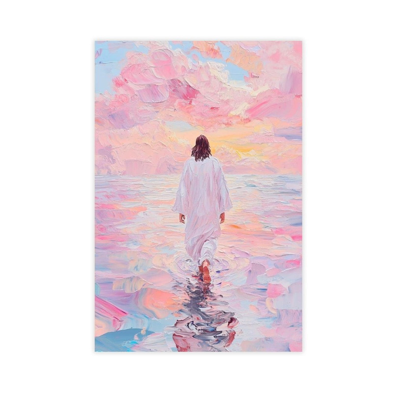 Jesus Walking On Water Canvas Religious Painting,Christian Wall Poster ...