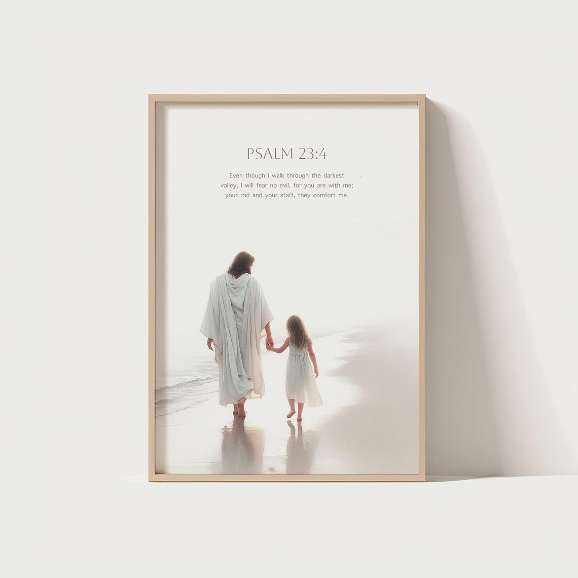 Jesus Walking With A Girl Walk With Jesus Wall Art Bible Christian ...