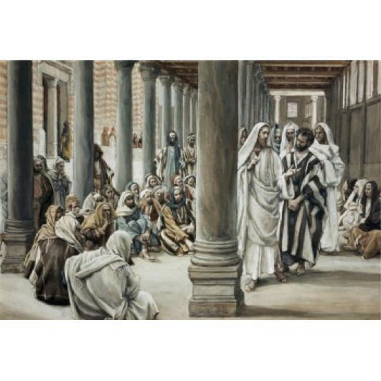 Jesus Walking on Solomons Porch James Tissot 1836-1902 French Poster ...