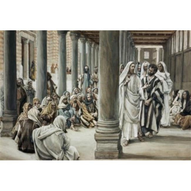 Jesus Walking on Solomons Porch James Tissot 1836-1902 French Poster ...