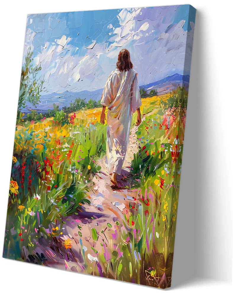 Jesus Wall Art Christ Posters Garden Flower Religious Poster for ...
