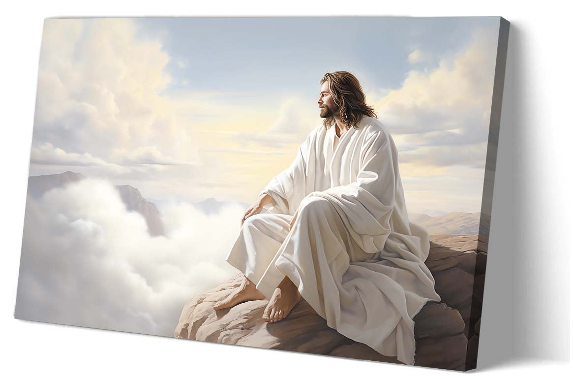 Jesus Wall Art Christian Poster Jesus in The Heaven Poster Printing ...