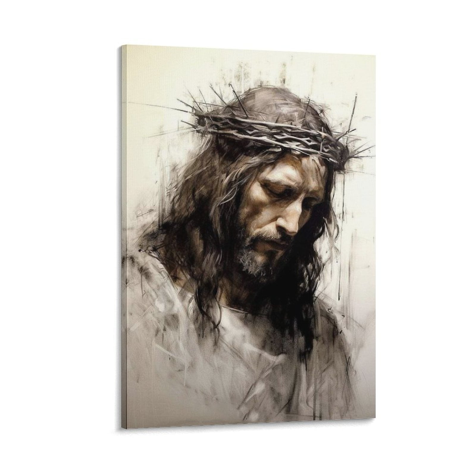 Jesus Wall Art Crucifixion Jesus Crown of Thorns Vintage Print Photo ...