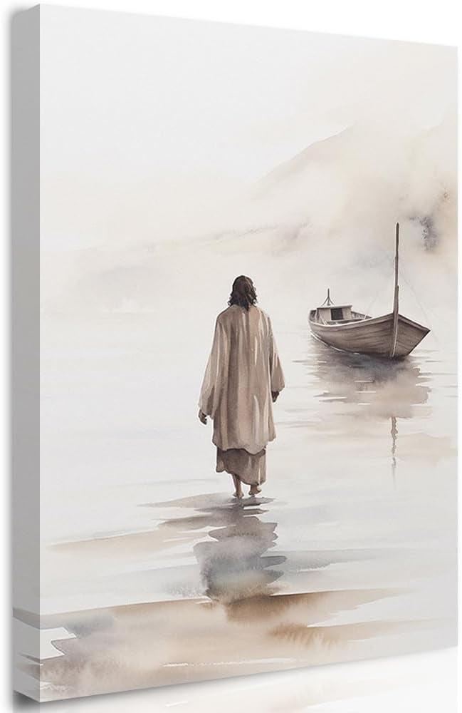 Jesus Wall Art Framed Jesus Pictures for Wall Jesus Decor Walking In ...