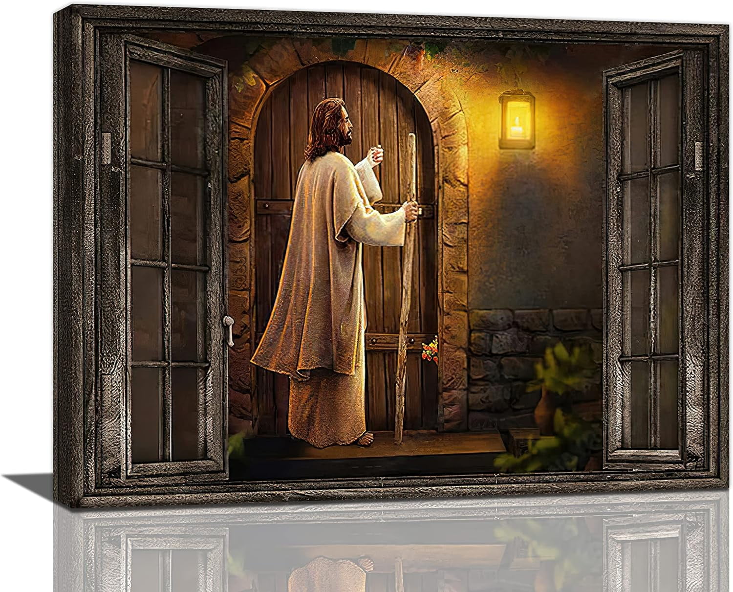 Jesus Wall Art Jesus Christ Knock Door Pictures Wall Decor Christian ...