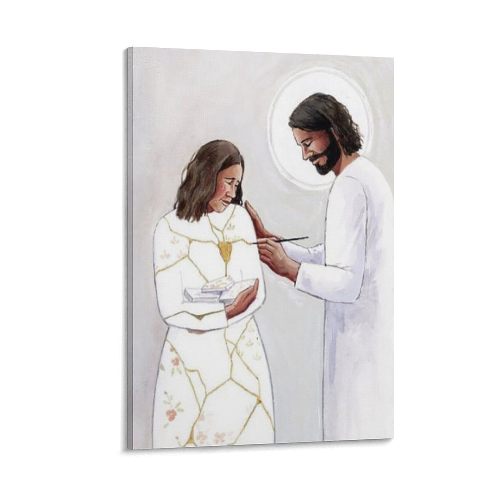Jesus Wall Art Jesus And Woman Healing The Broken Home Decor Poster ...