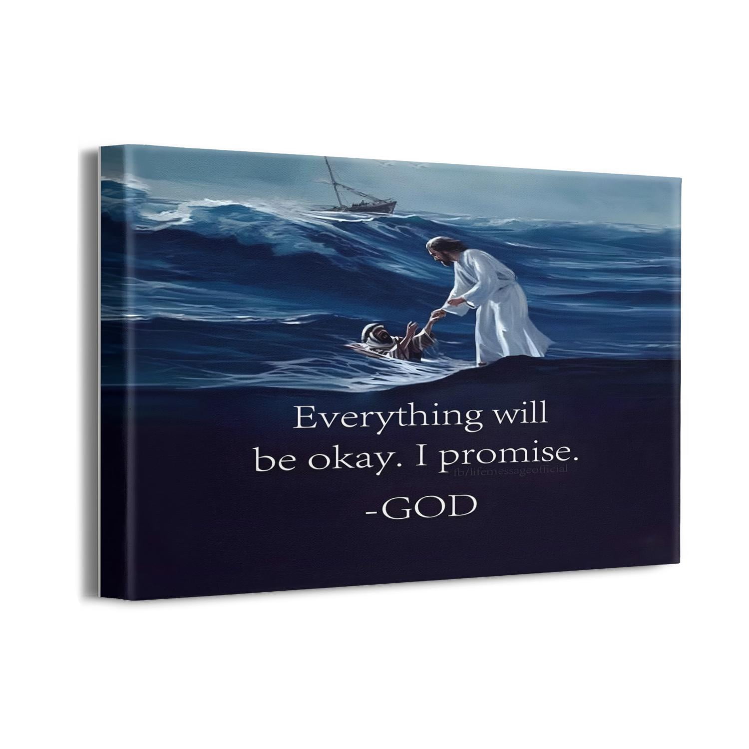 Jesus Wall Art - Walking on the Beach Canvas Prints - Christ Posters ...