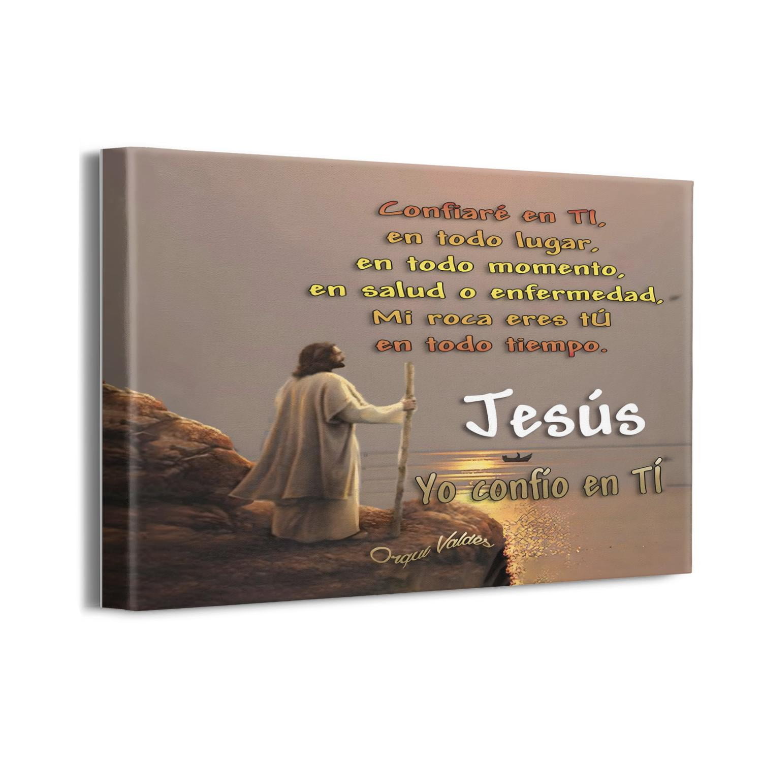Jesus Wall Decor - Walking on the Beach God Canvas Art - Christ Posters ...