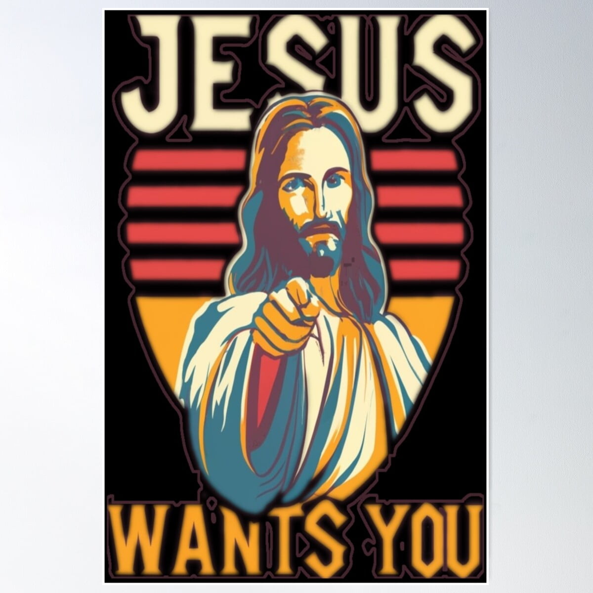 Jesus Wants You In Heaven Poster Wall Art, Modern Wall Decor For Living ...