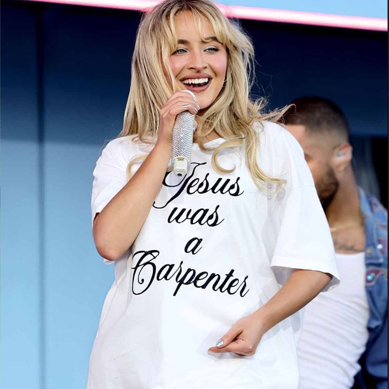 Jesus Was A Carpenter Sabrina Coachella T-shirt - Walmart.com