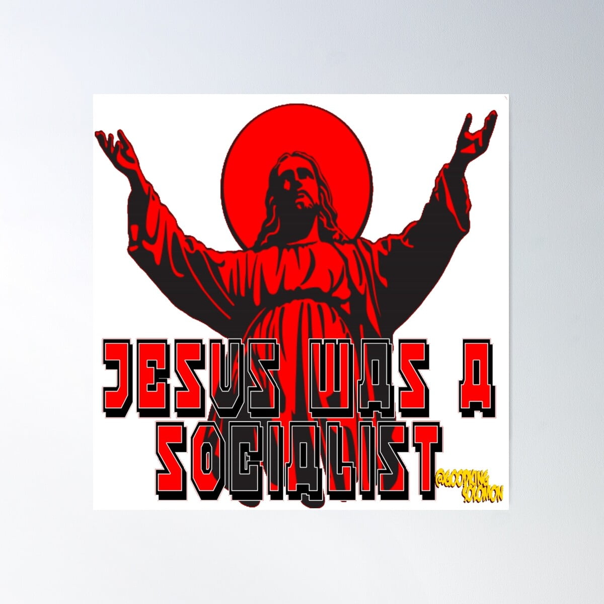 Jesus Was A Socialist Poster Wall Art, Modern Wall Decor For Living ...