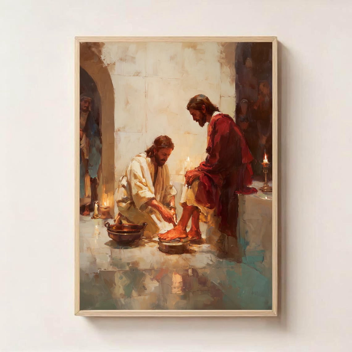 Jesus Washing Disciples Feet Humility and Service Bible Art, Unframed ...