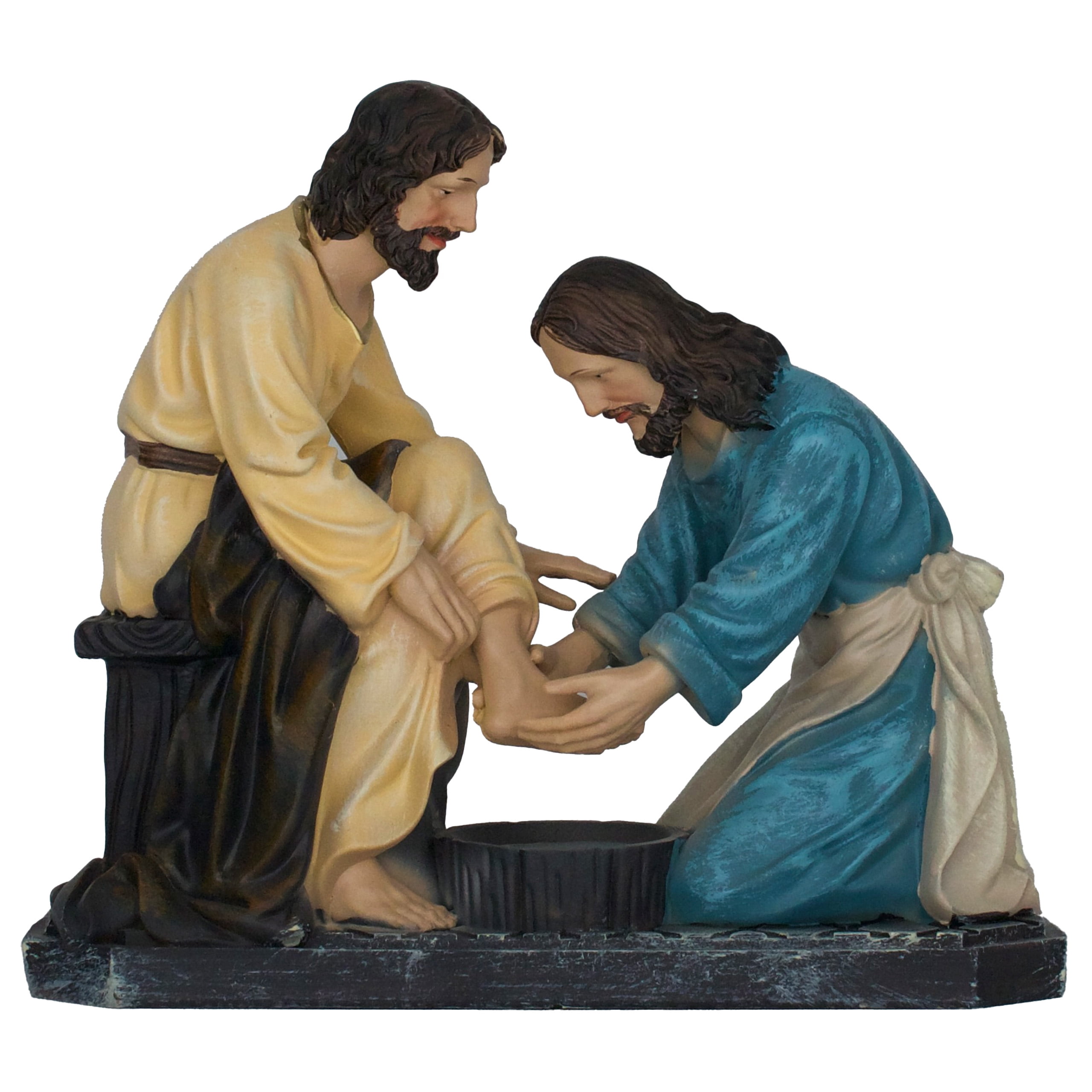 Jesus Washing Disciples Feet Resin Religious Statue 8" Home Decor ...