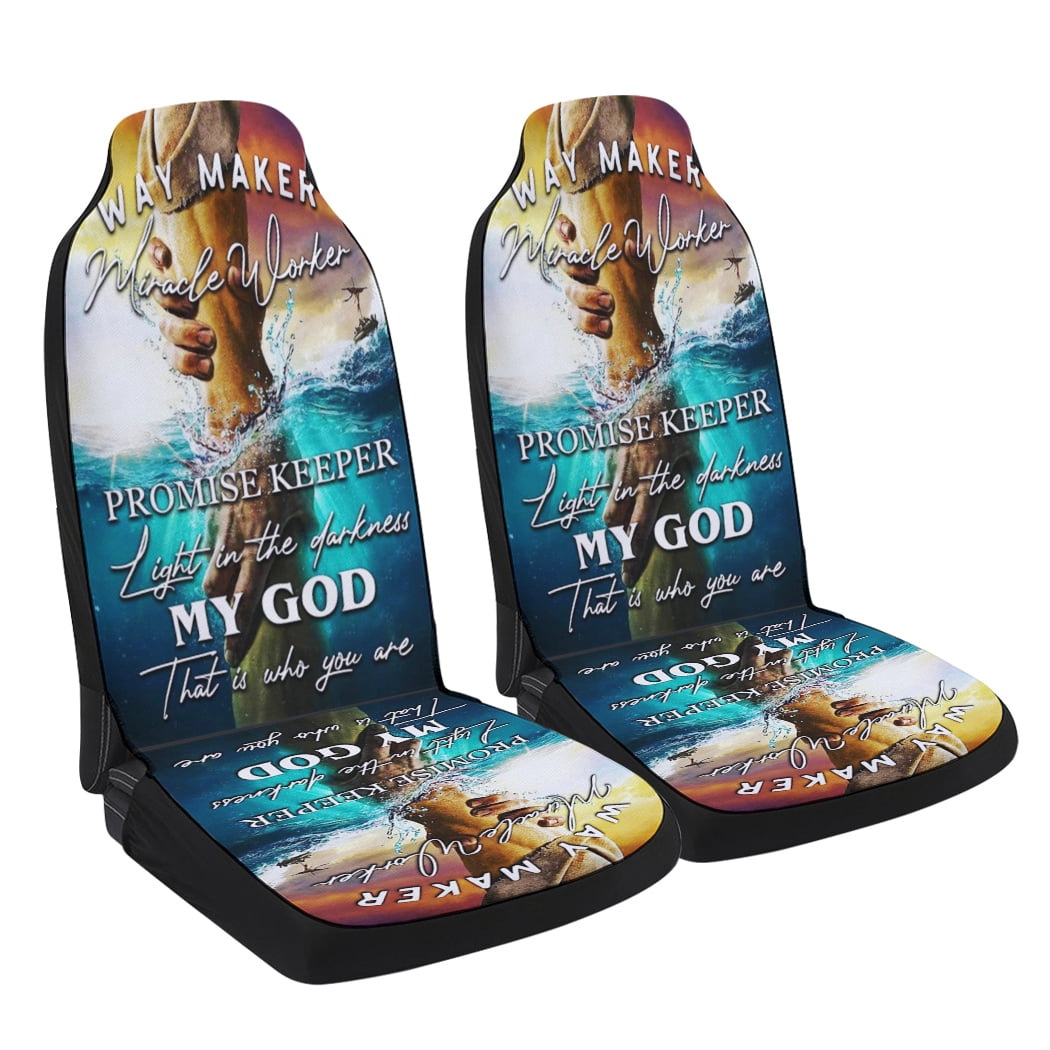 Jesus Way Maker Miracle Worker Promise Keeper Seat Covers Cars, Car ...