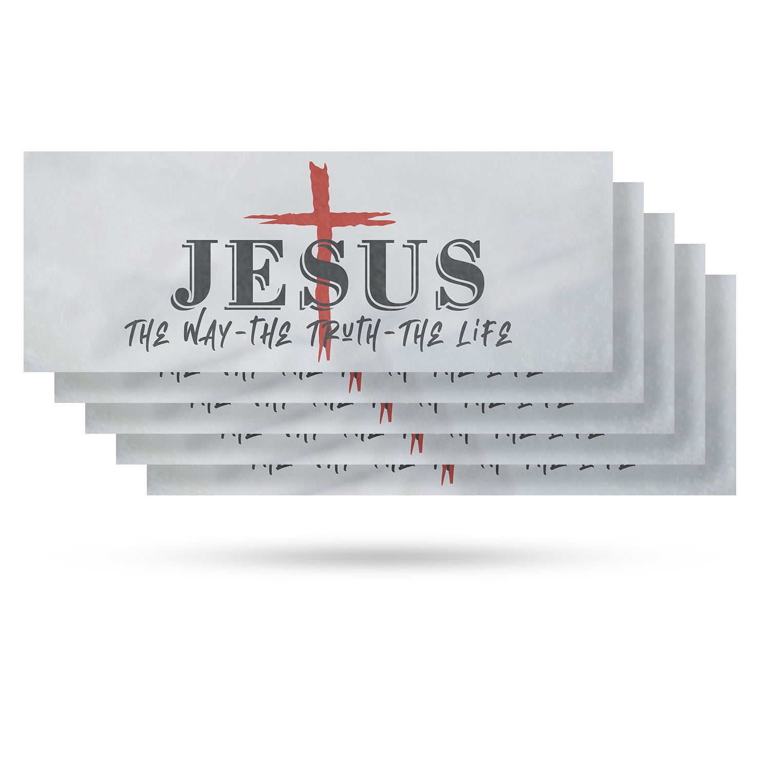 Jesus the Way the Truth the Life Vinyl Decal 5 Pack of 24 Inch x 9 Inch ...