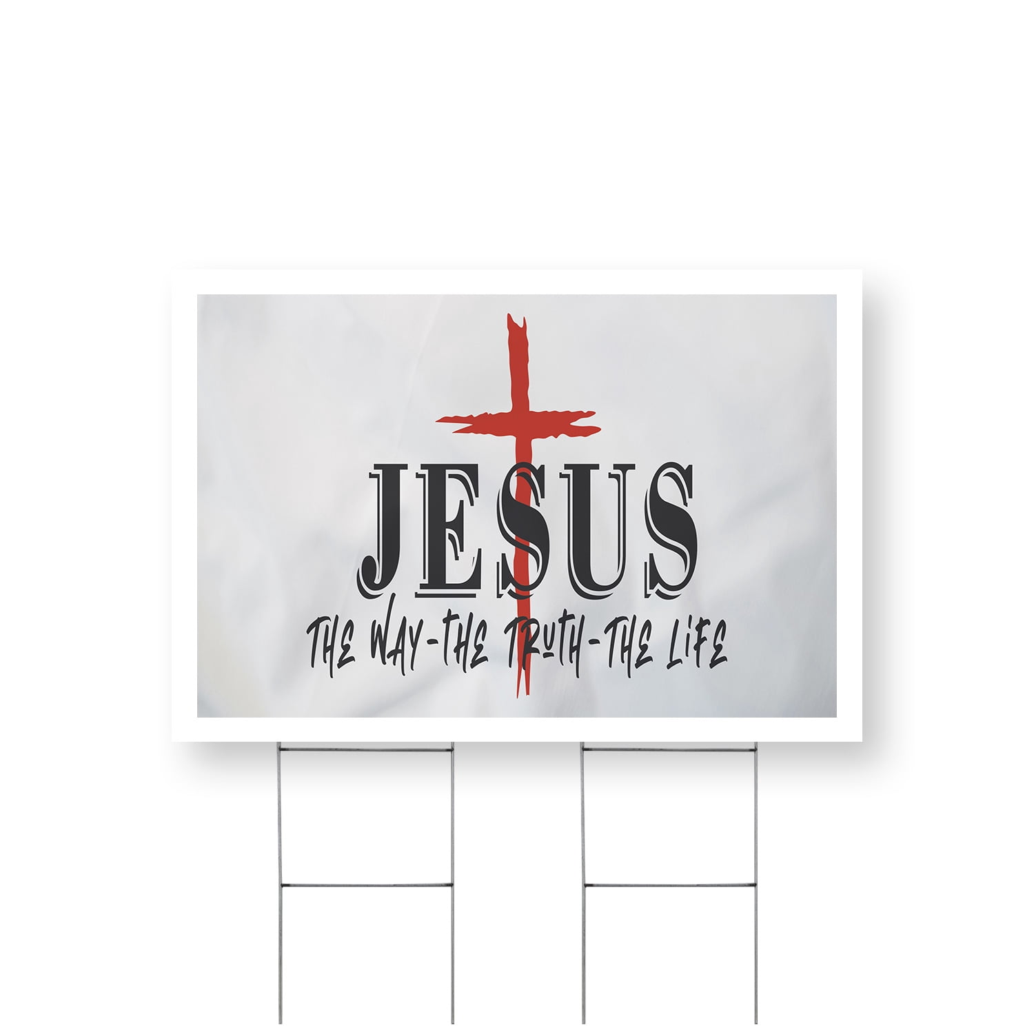 Jesus the Way the Truth the Life Yard Sign 24 Inch x 36 Inch Single ...