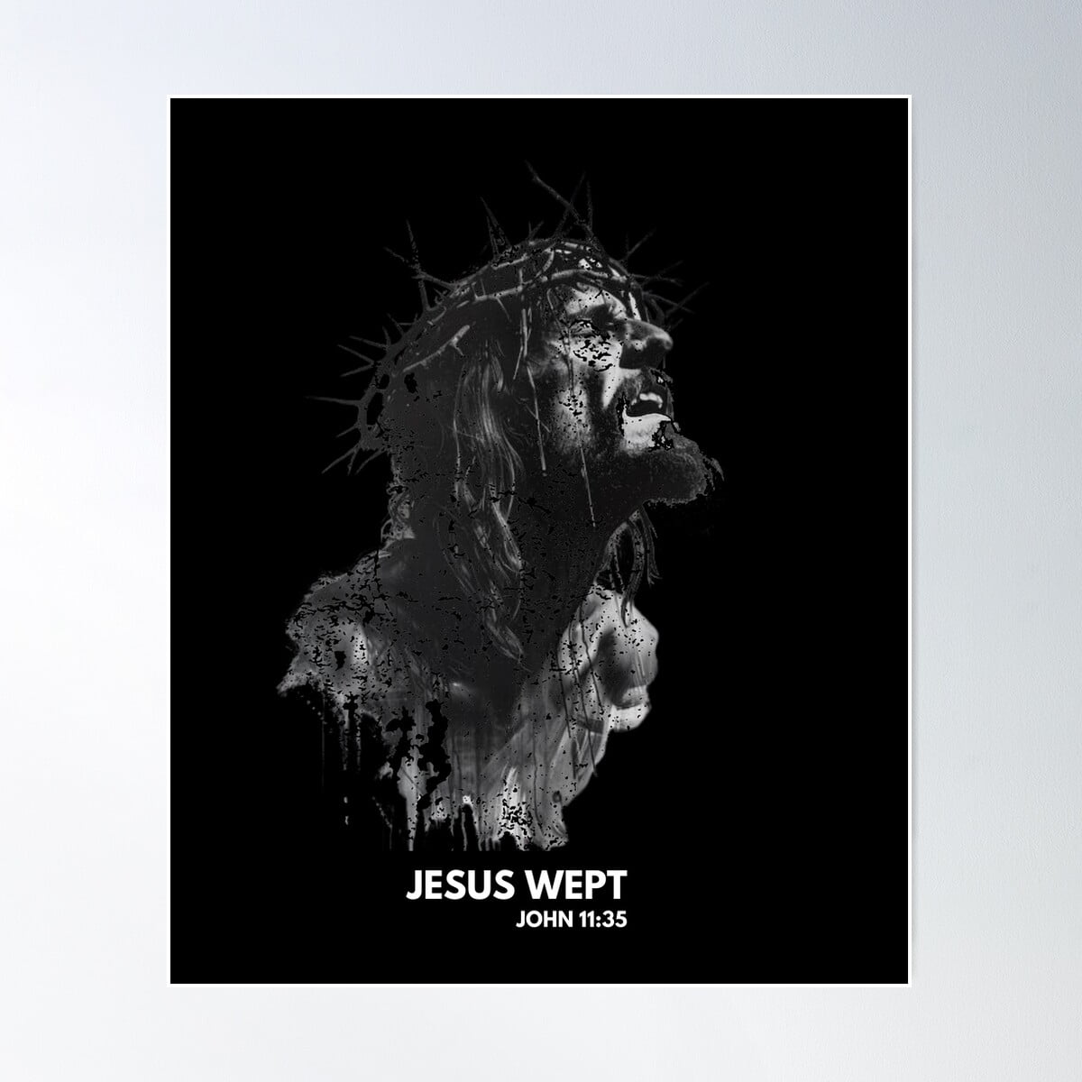 Jesus Wept - Classic Design Poster Wall Art, Modern Wall Decor For ...