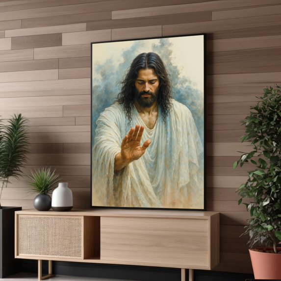 Jesus With Crown Of Thorns Portrait – Emotional And Reverent Religious ...