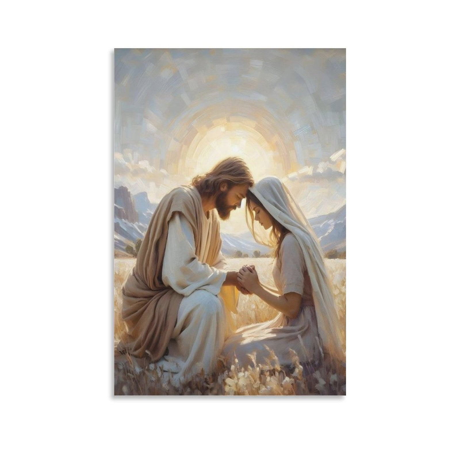 Jesus And Woman Wall Art - Jesus Healing Woman Painting - Bible Jesus ...
