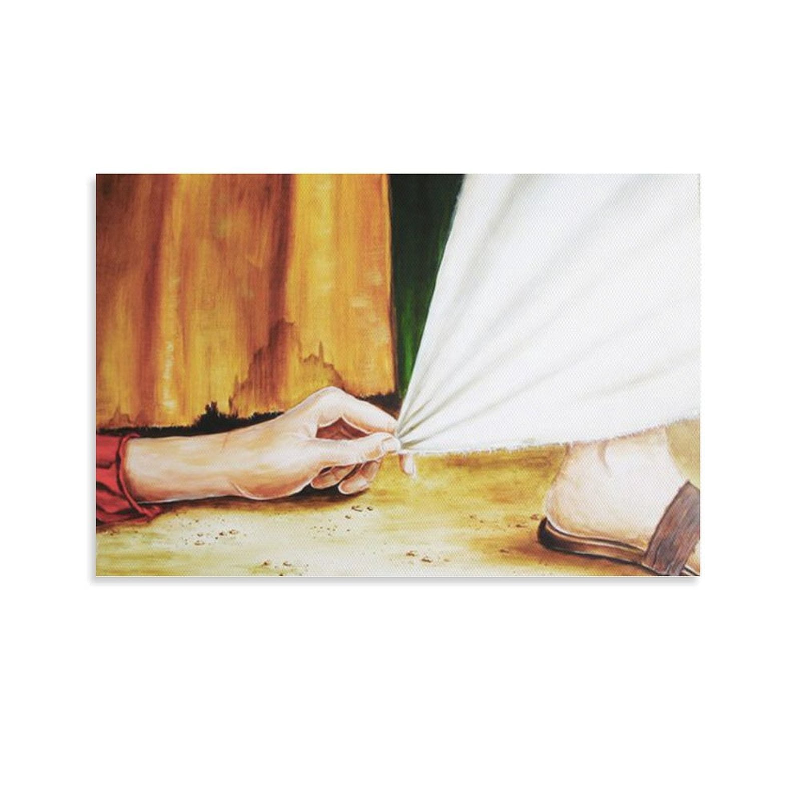 Jesus And Woman Wall Art - Woman Touching The Hem of Jesus' Garment ...