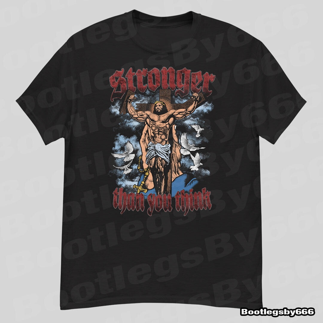 Jesus Workout Gym Vintage 90s Bootleg classic tee - Walmart.com