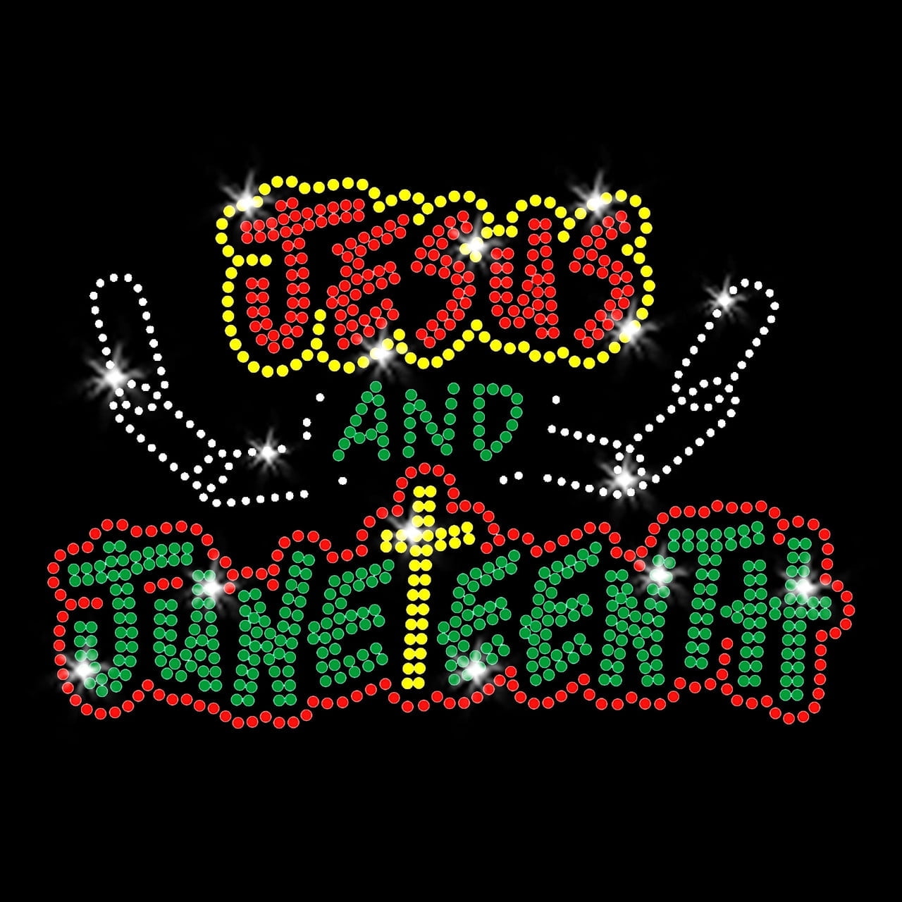 Jesus and Juneteenth Breaking Chains Christian Faith Iron-on Sparkly ...