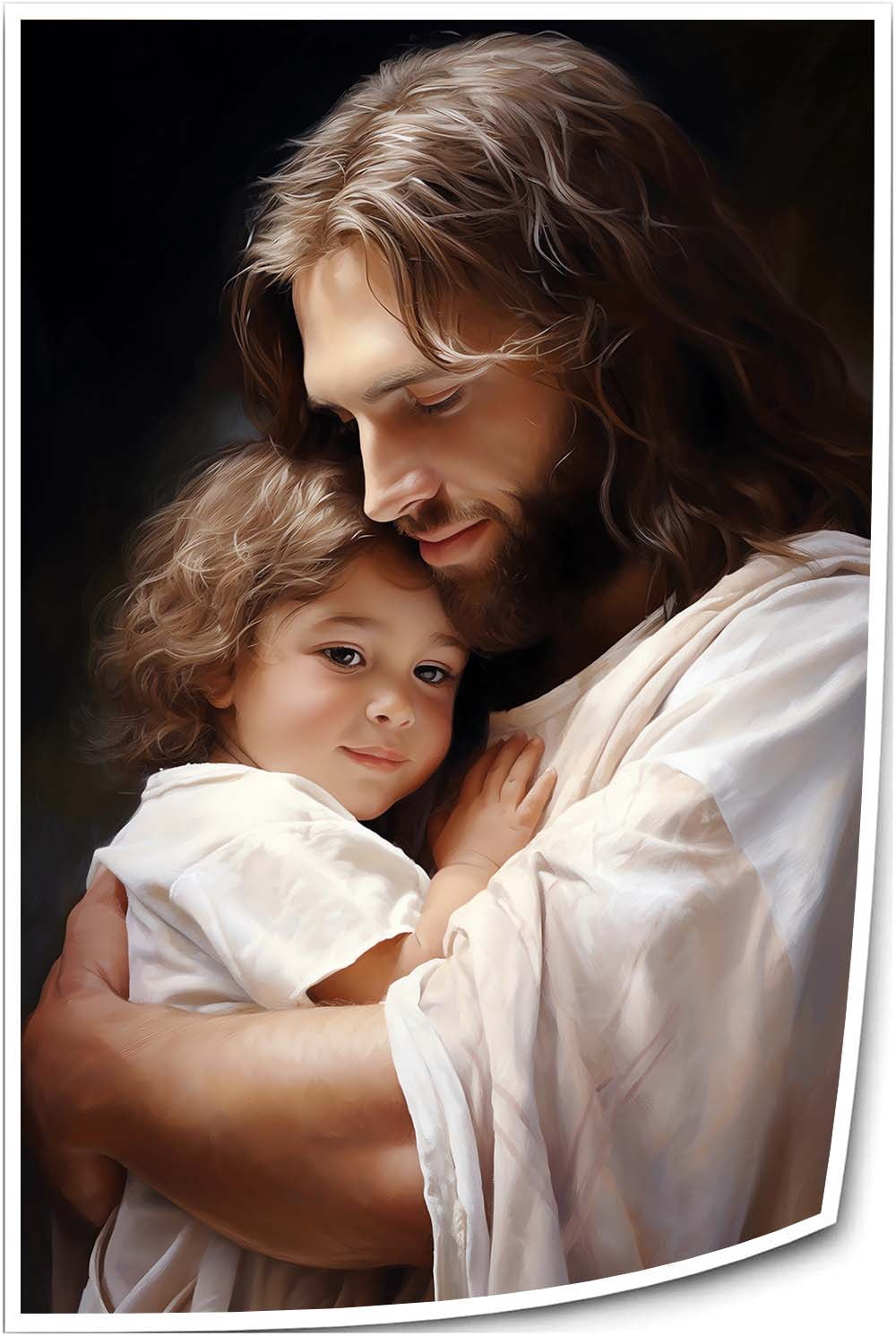 Jesus and Little Girl Wall Art Jesus Christ Wall Artwork Prints ...