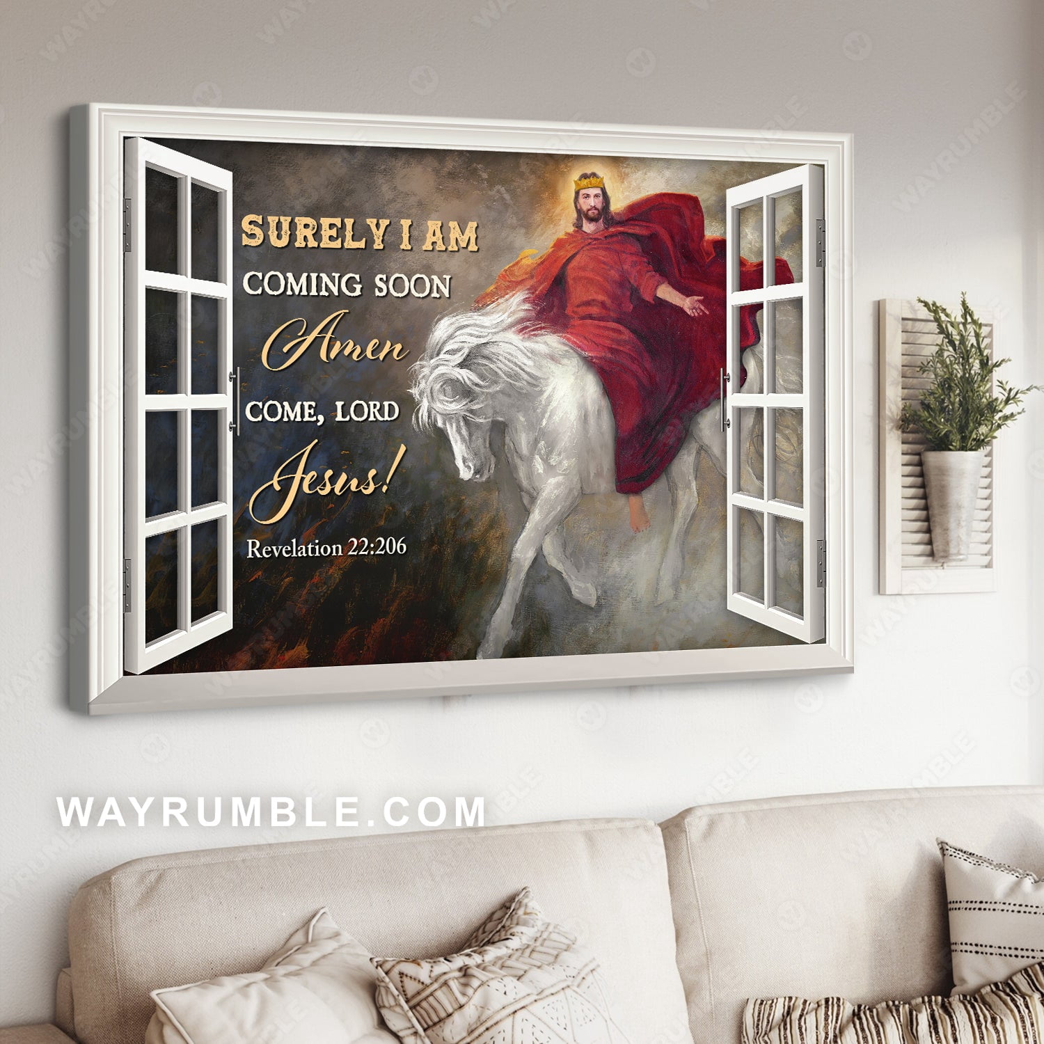 Jesus drawing, Stunning red clothes, White horse, Surely I am coming ...