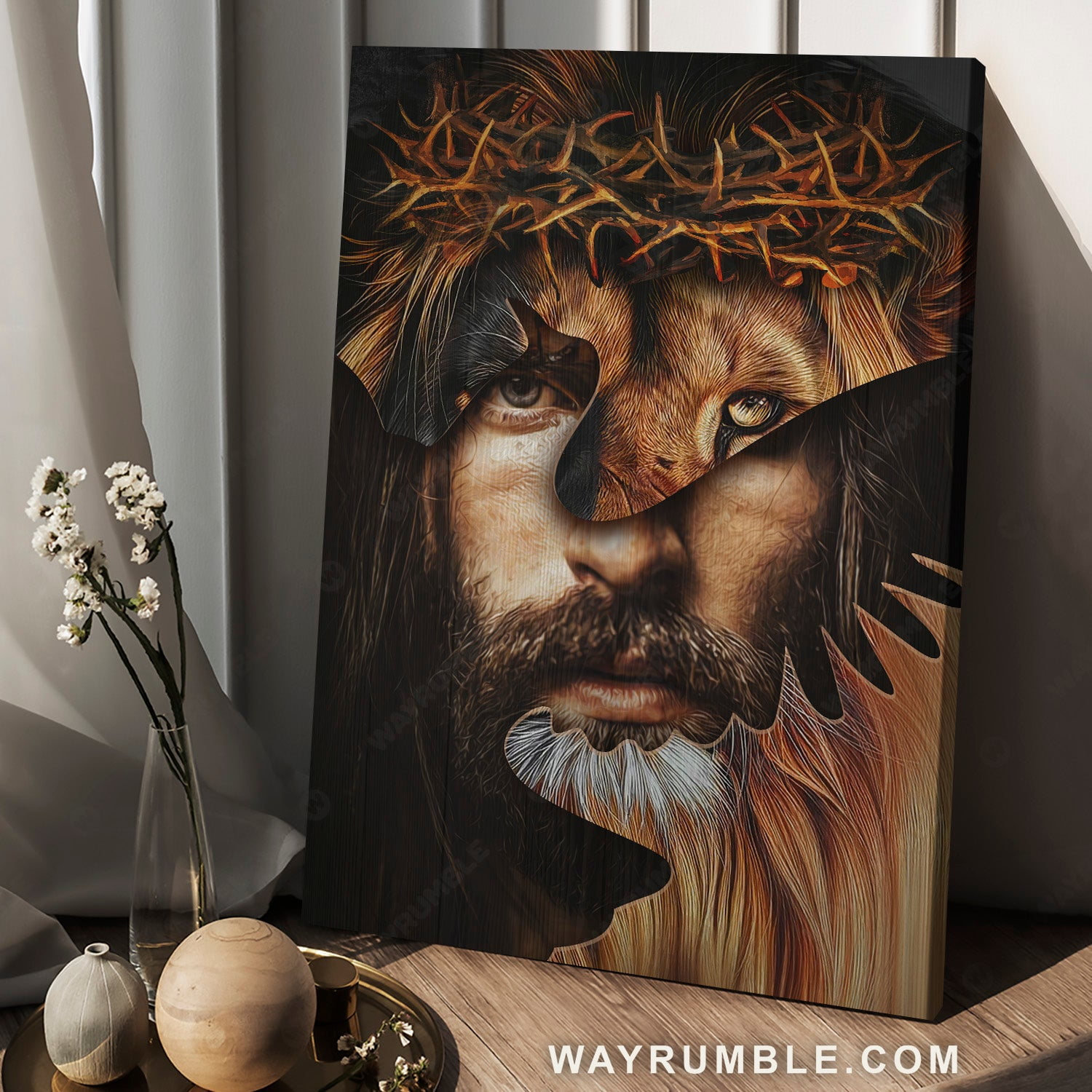 Jesus face, Lion eye, Peace dove. Prayer for courage - Jesus Portrait ...
