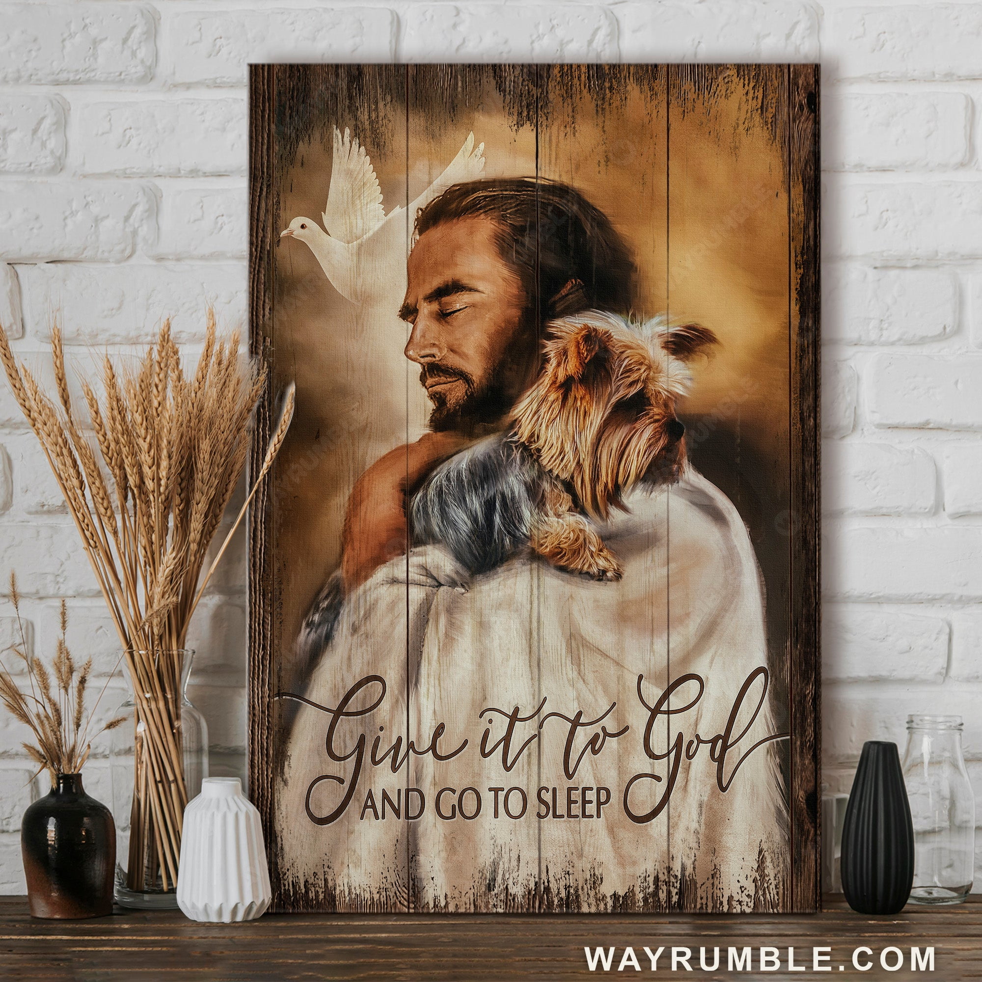 Jesus hug, Yorkshire terrier, Peace dove, Give it to God - Jesus ...