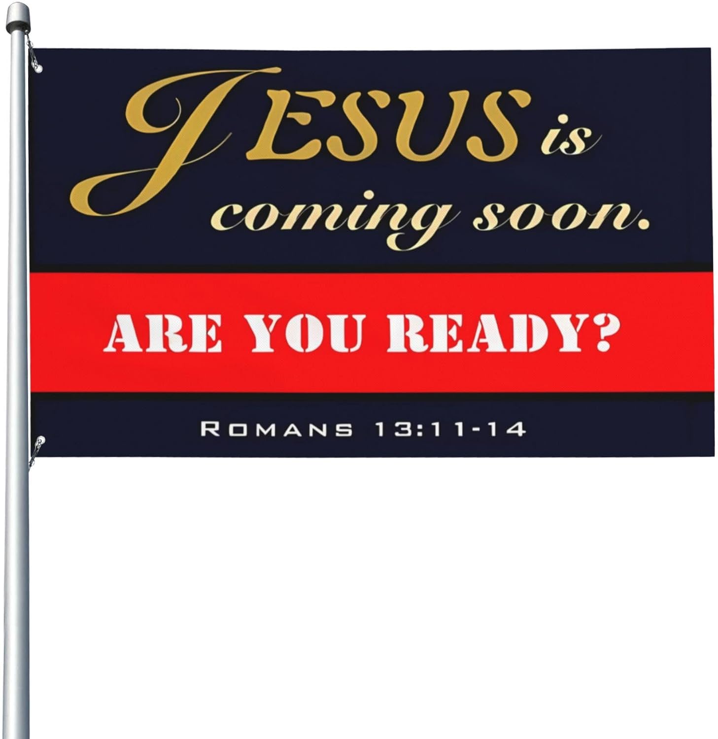 Jesus is Coming Soon Sign Flag Outdoor Garden Flag Breeze Flag Home ...