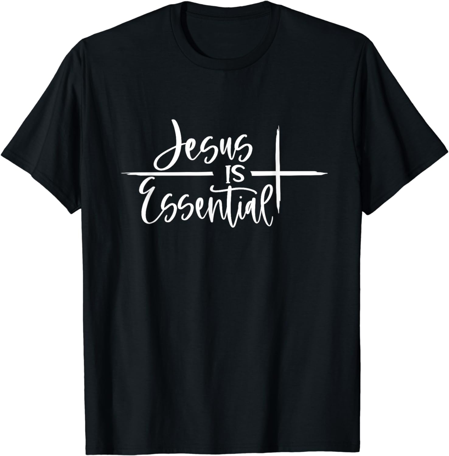 Jesus is Essential Script Cross T-Shirt - Walmart.com